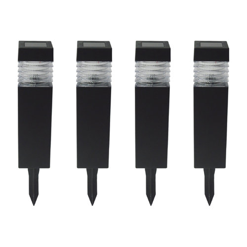 Crosslight Black Solar Powered Integrated LED Pathway Light Pack ...