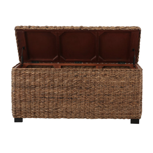 Beachcrest Home™ Berndt Woven Storage Bench & Reviews | Wayfair