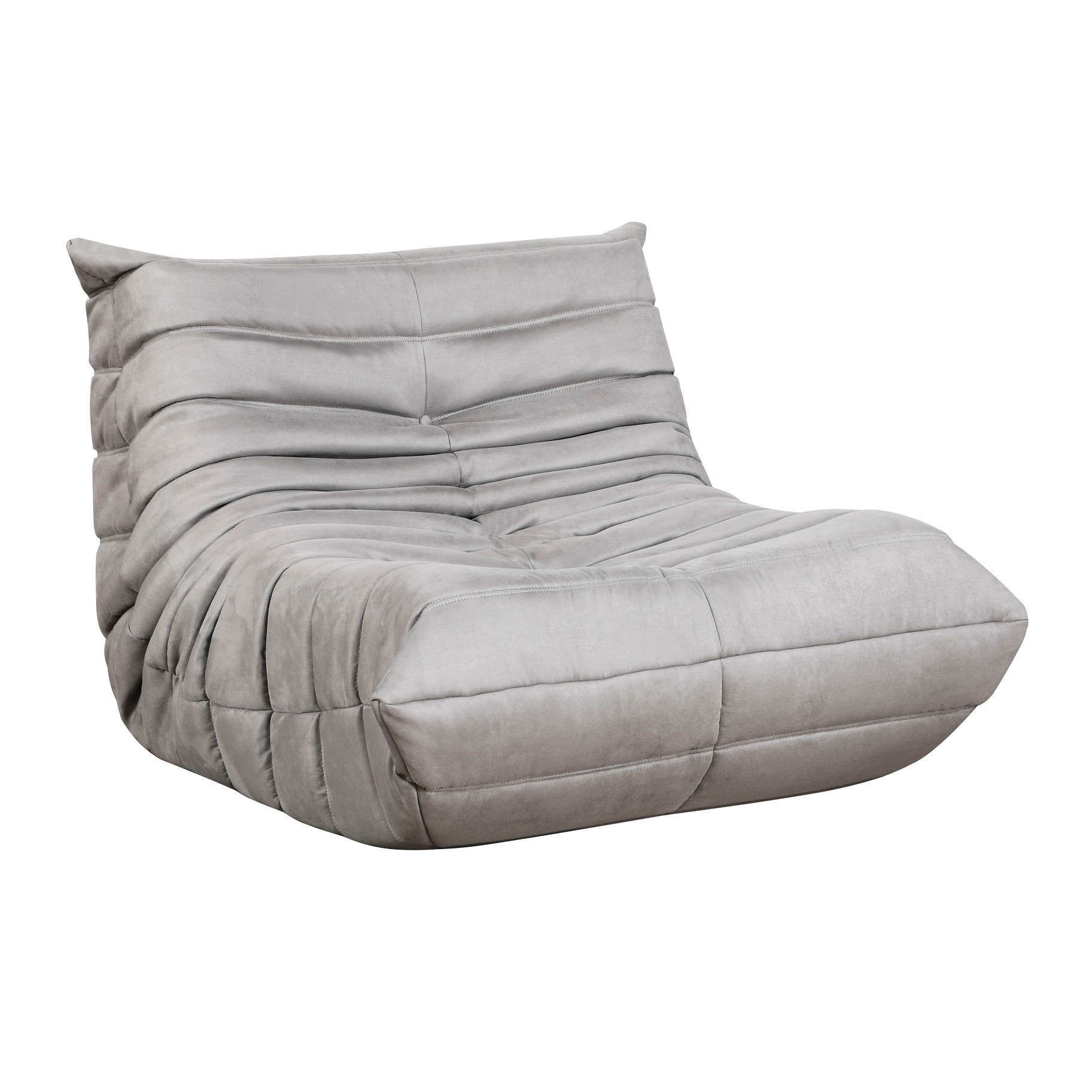 IntrospectiveIncline Modern Comfy Chair, Gray Microfiber, 300Lb ...
