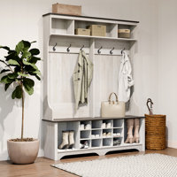 Wade Logan Antoinetta Hall Tree with Bench and Shoe Storage & Reviews ...