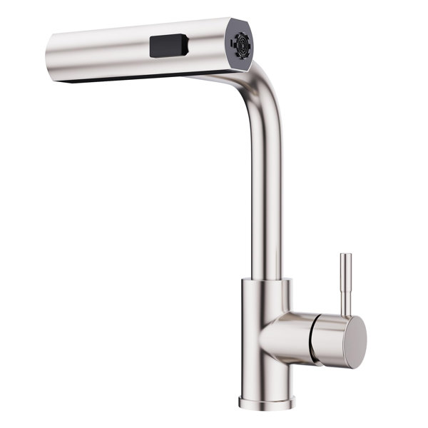 ColorLife Waterfall Kitchen Faucet With Pull Down Sprayer Brushed ...