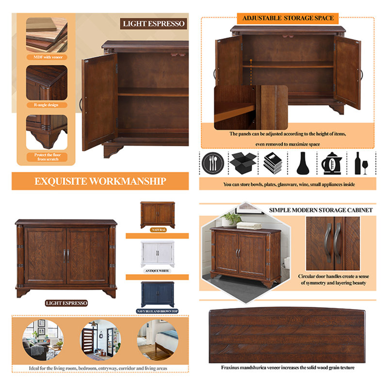 House of Hampton® Kaiah 40'' Sideboard | Wayfair