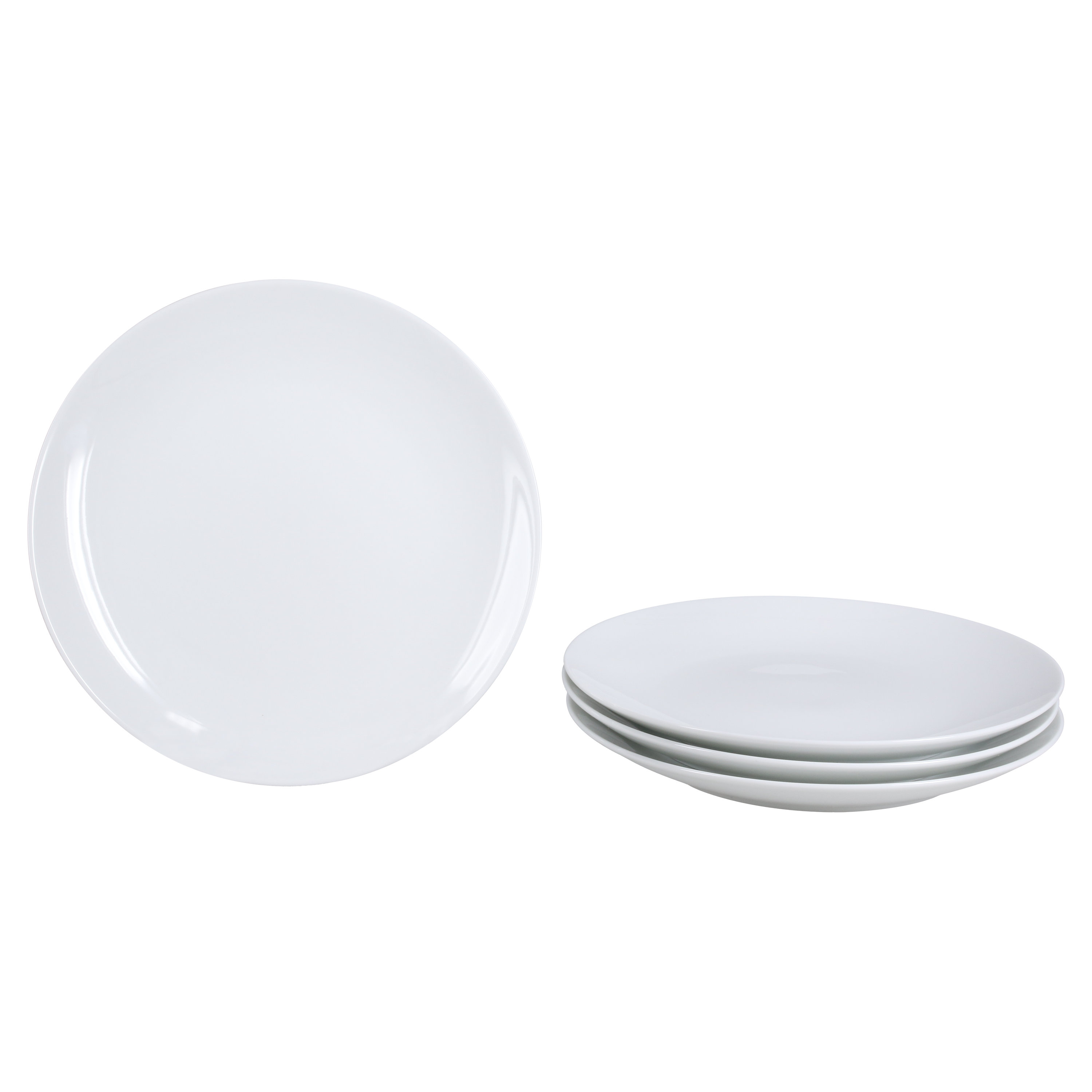 BIA Cordon Bleu Set Of 4, Coupe Salad Plates 7.75", White | Wayfair