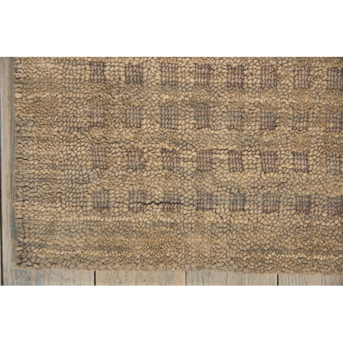 Rosecliff Heights Aviah Handmade Hand Loomed Wool Brown Rug | Wayfair