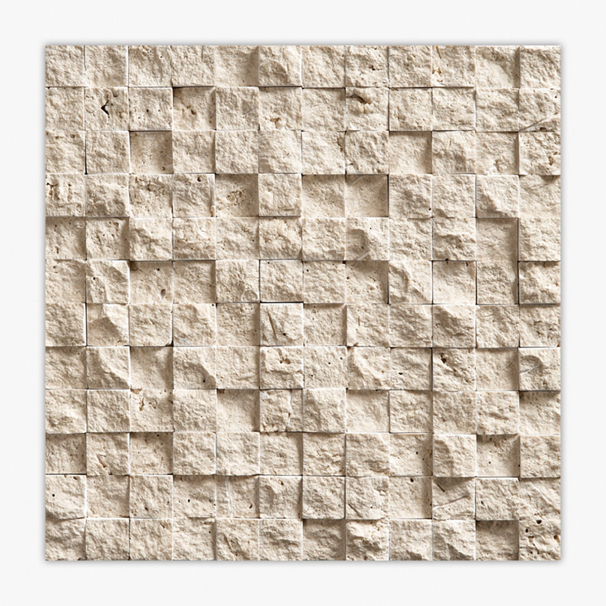 Tile Point Ivory Splitface 1x1 Square Travertine Mosaic | Wayfair