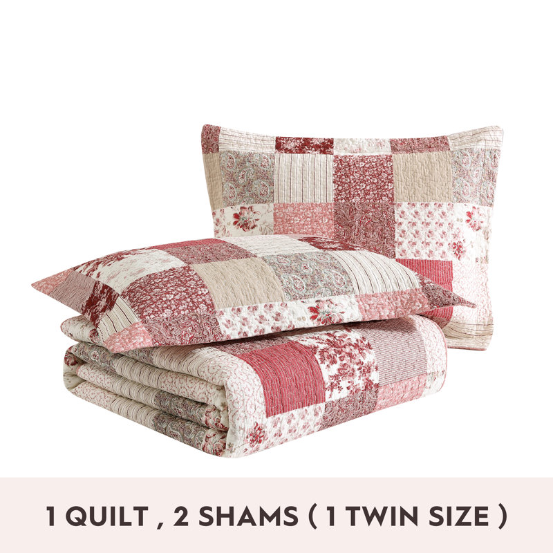 Laura Ashley Celina Patchwork Cotton Reversible Quilt Set & Reviews ...