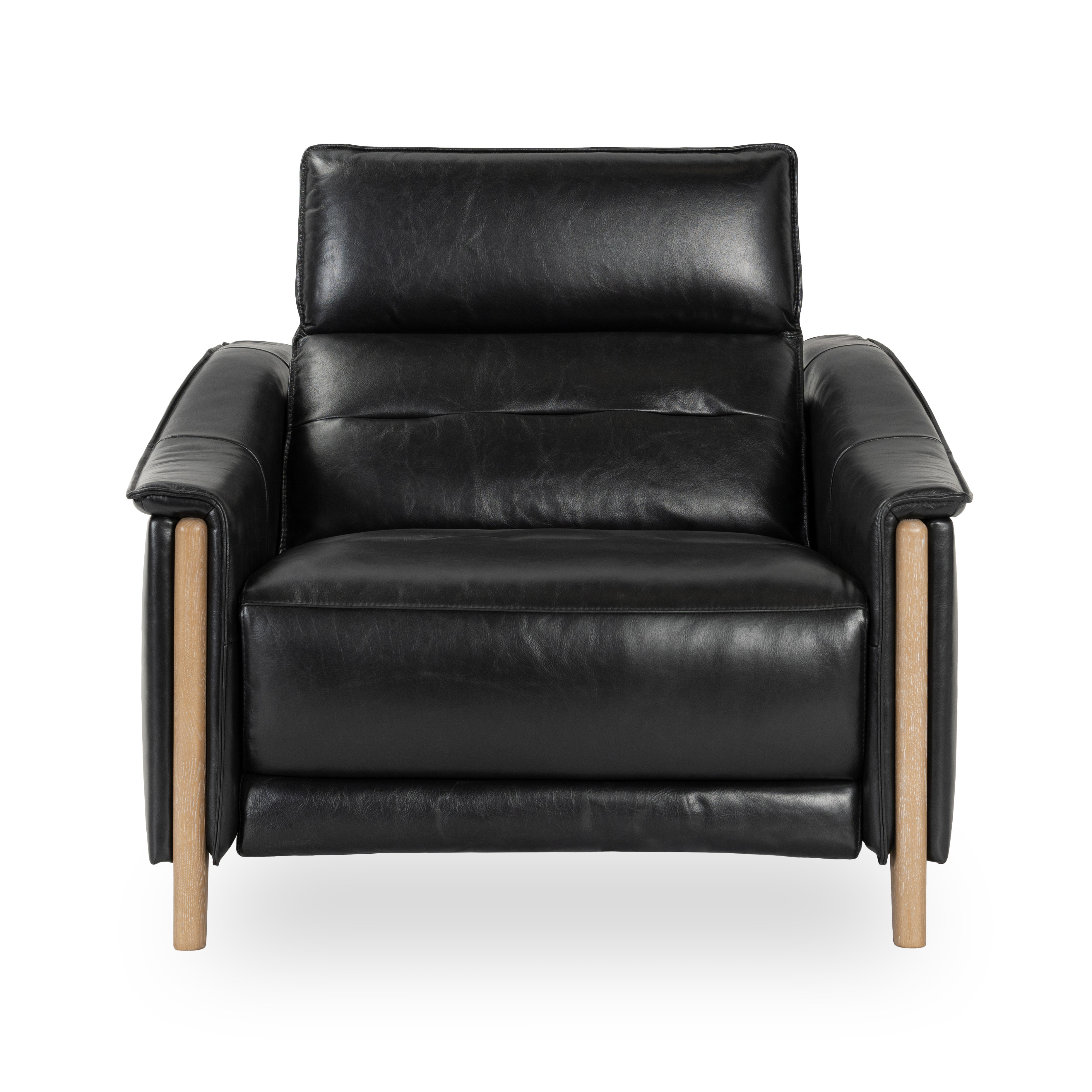 Birch Lane™ Avron Leather Power Recliner Accent Chair | Birch Lane