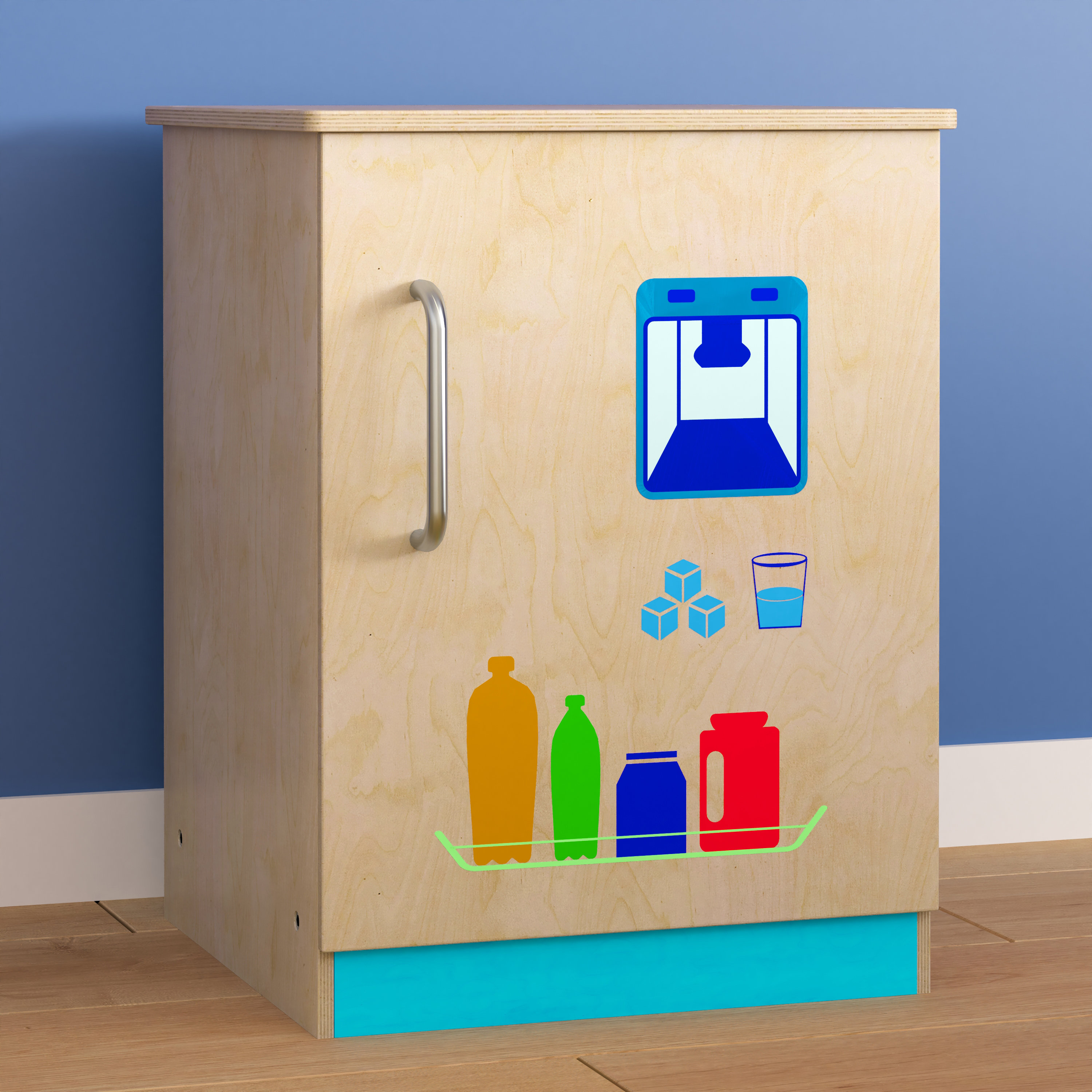 Bright Beginnings Commercial Grade Wooden Kitchen Refrigerator with ...