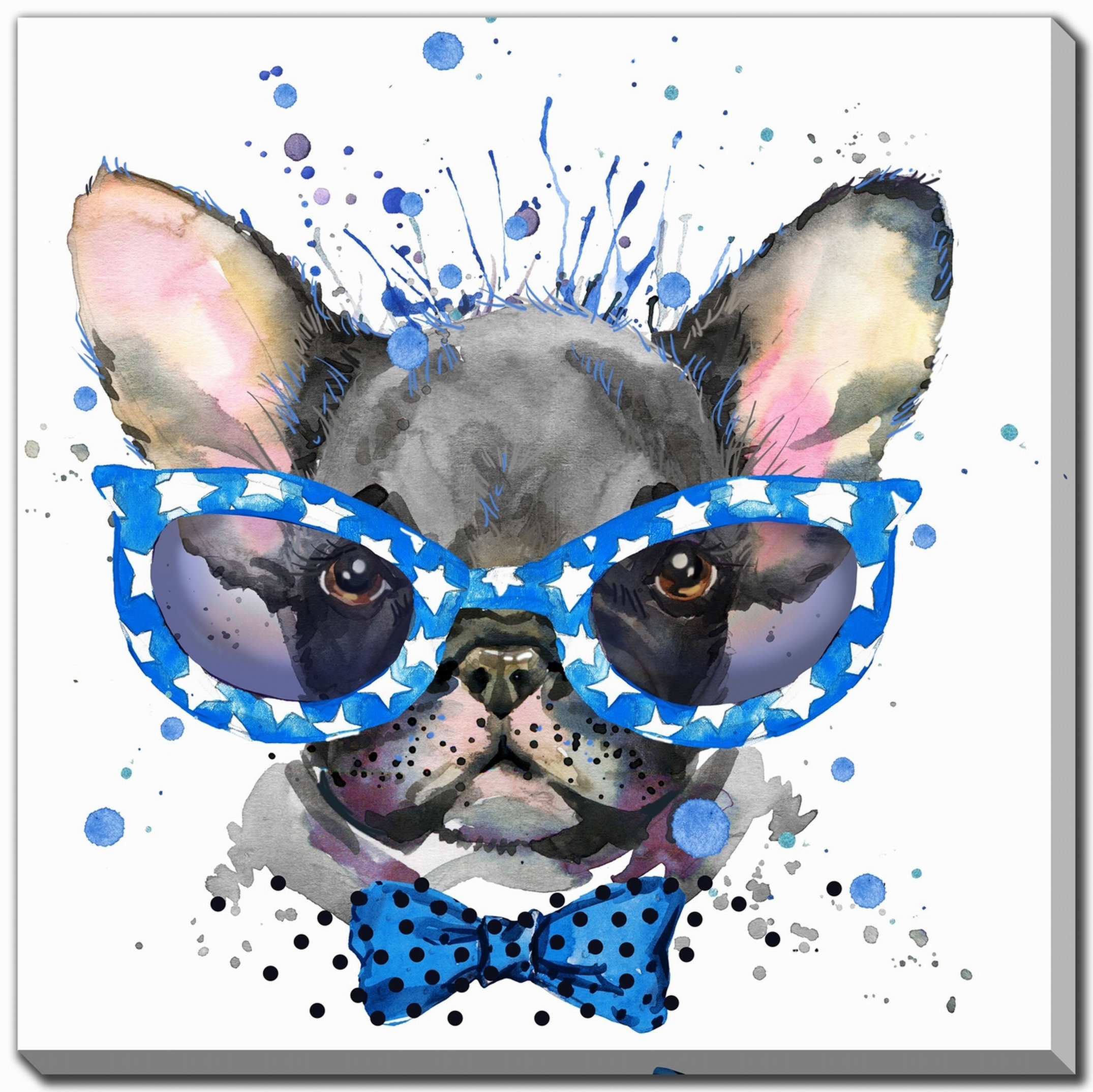 Red Barrel Studio® Dapper Bulldog Canvas Wall Art | Wayfair