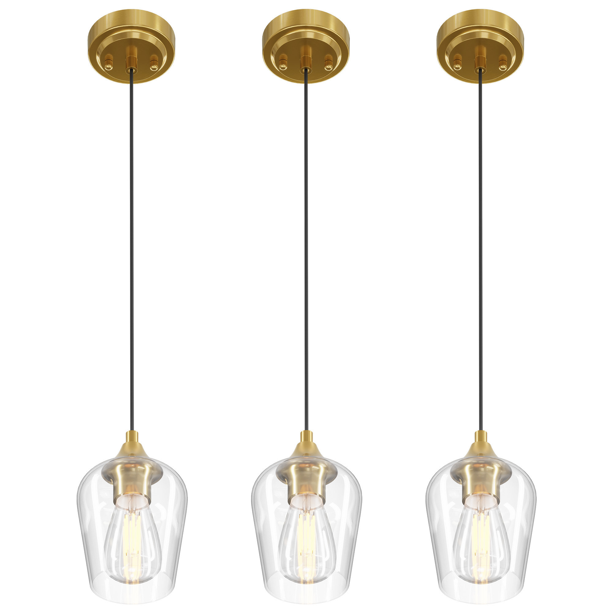 Ebern Designs Pendant Light Fixture with Adjustable Height & Reviews ...