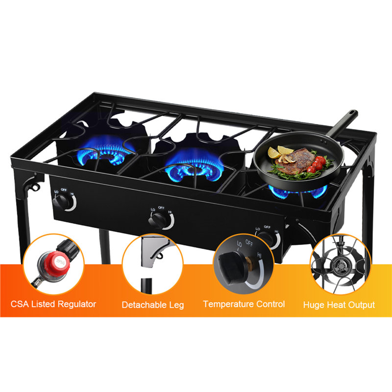queta Triple Burner Stove | Wayfair