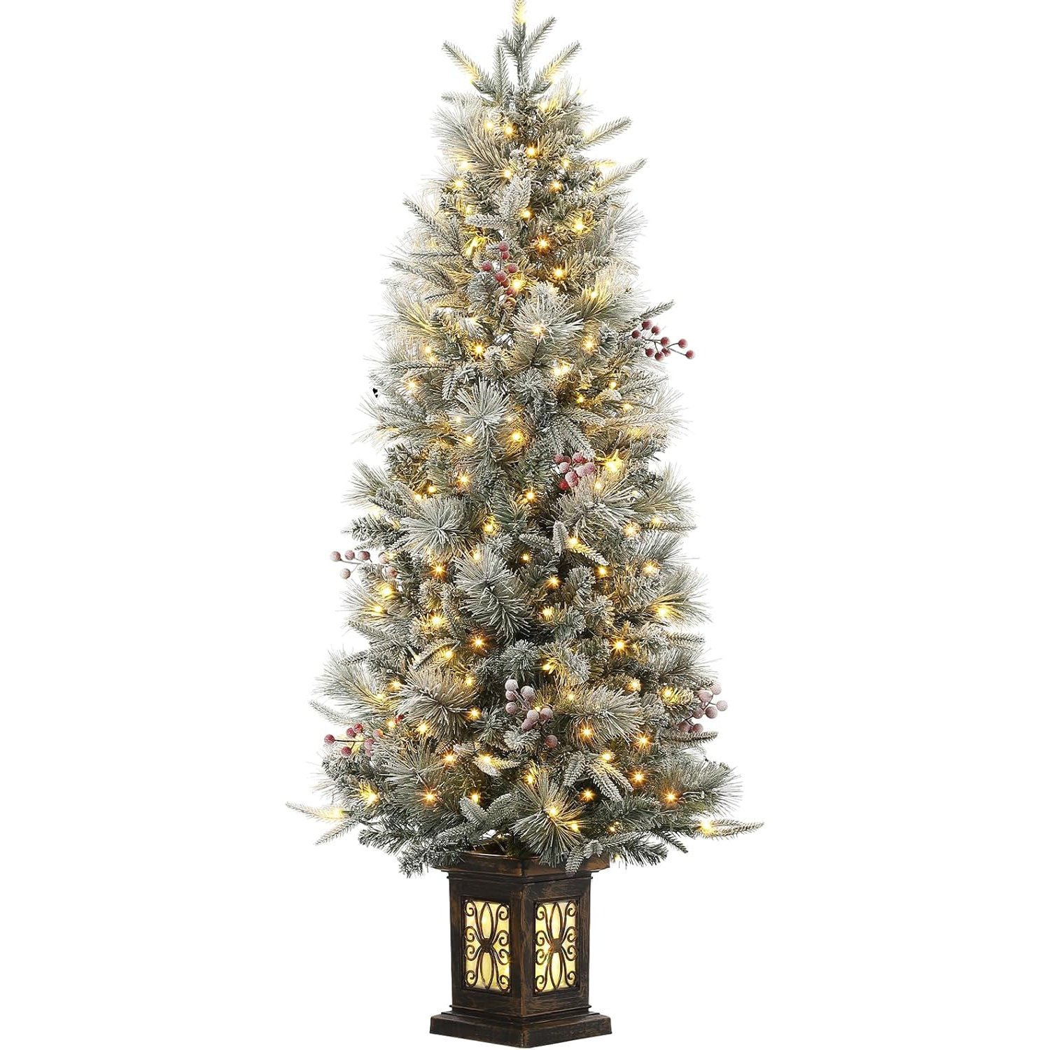 The Holiday Aisle® 4.5FT Pre-Lit Artificial Christmas Tree Tabletop ...