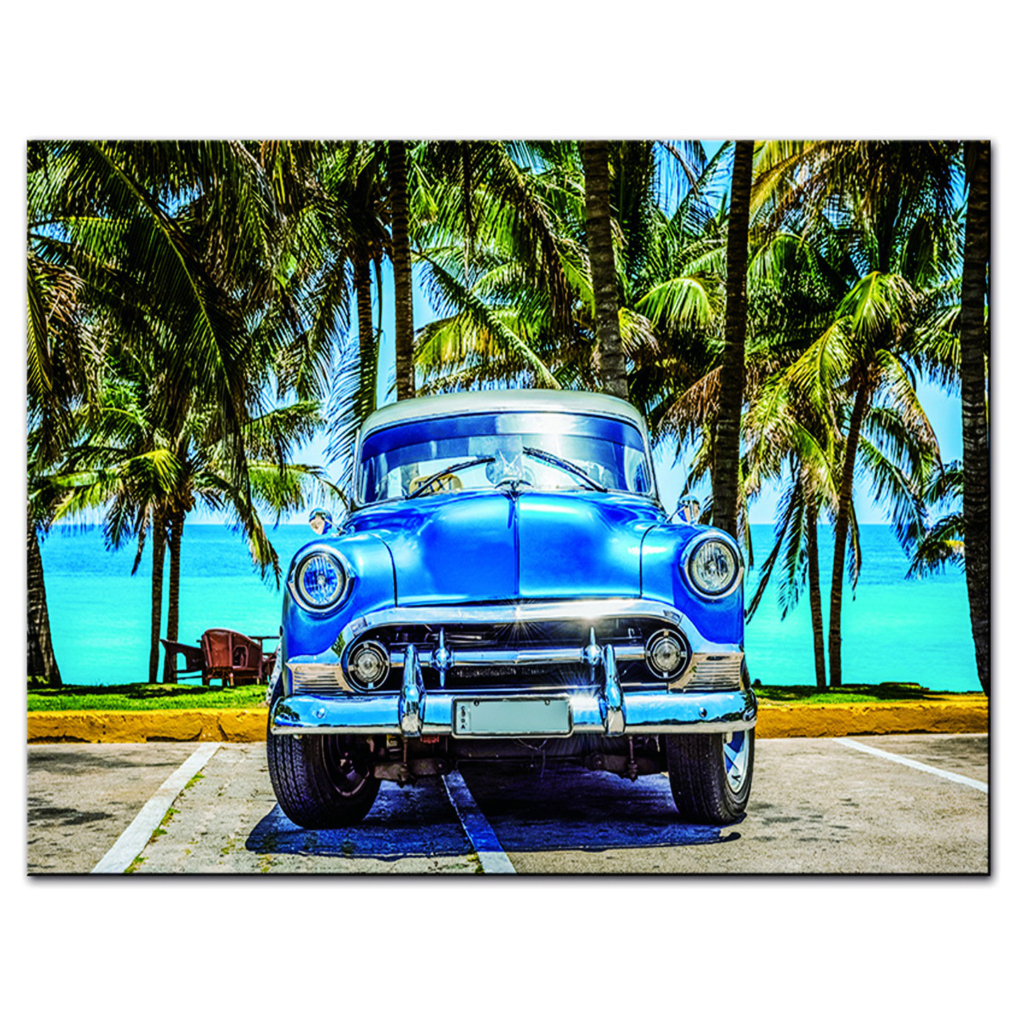 HMLIFE "Classic Car At The Beach" Acrylic Wall Art | Wayfair