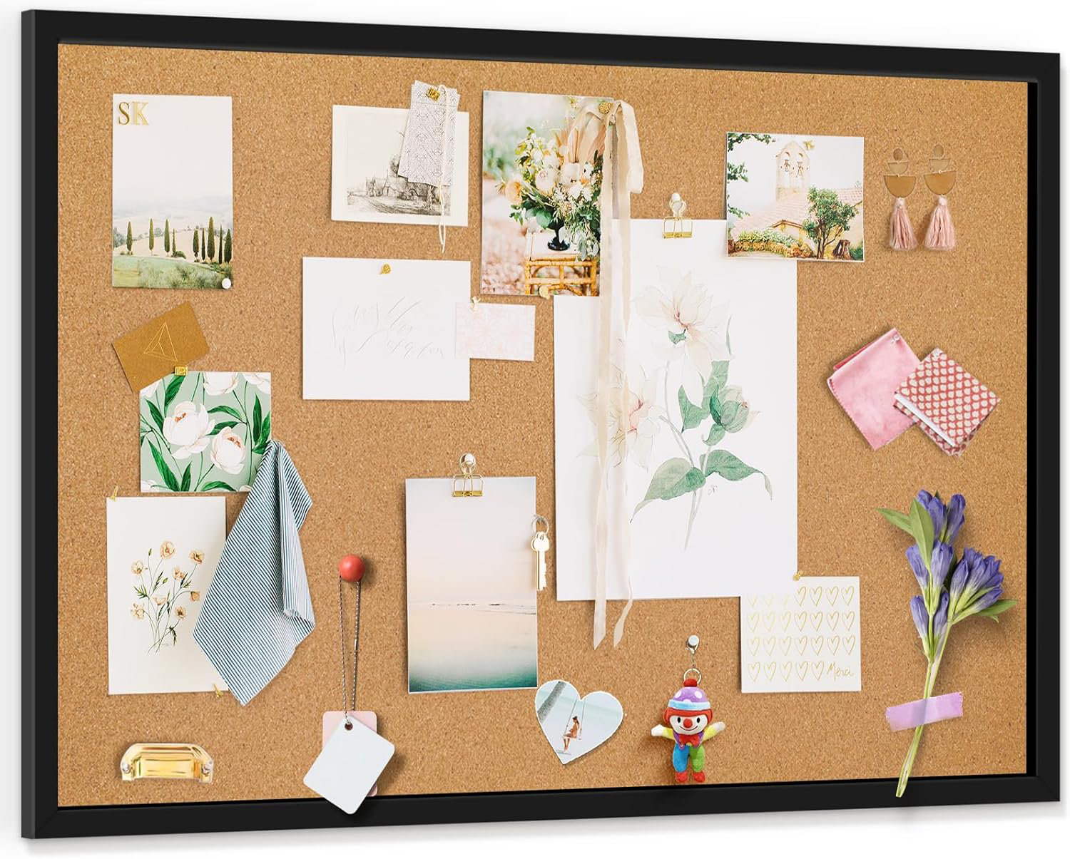 Latitude Run® Large Bulletin Board, 36 "X 24" Cork Boards For Walls ...