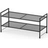 Ivy Bronx Simple Houseware 2-Tier Stackable Mesh Shoe Rack, Black | Wayfair