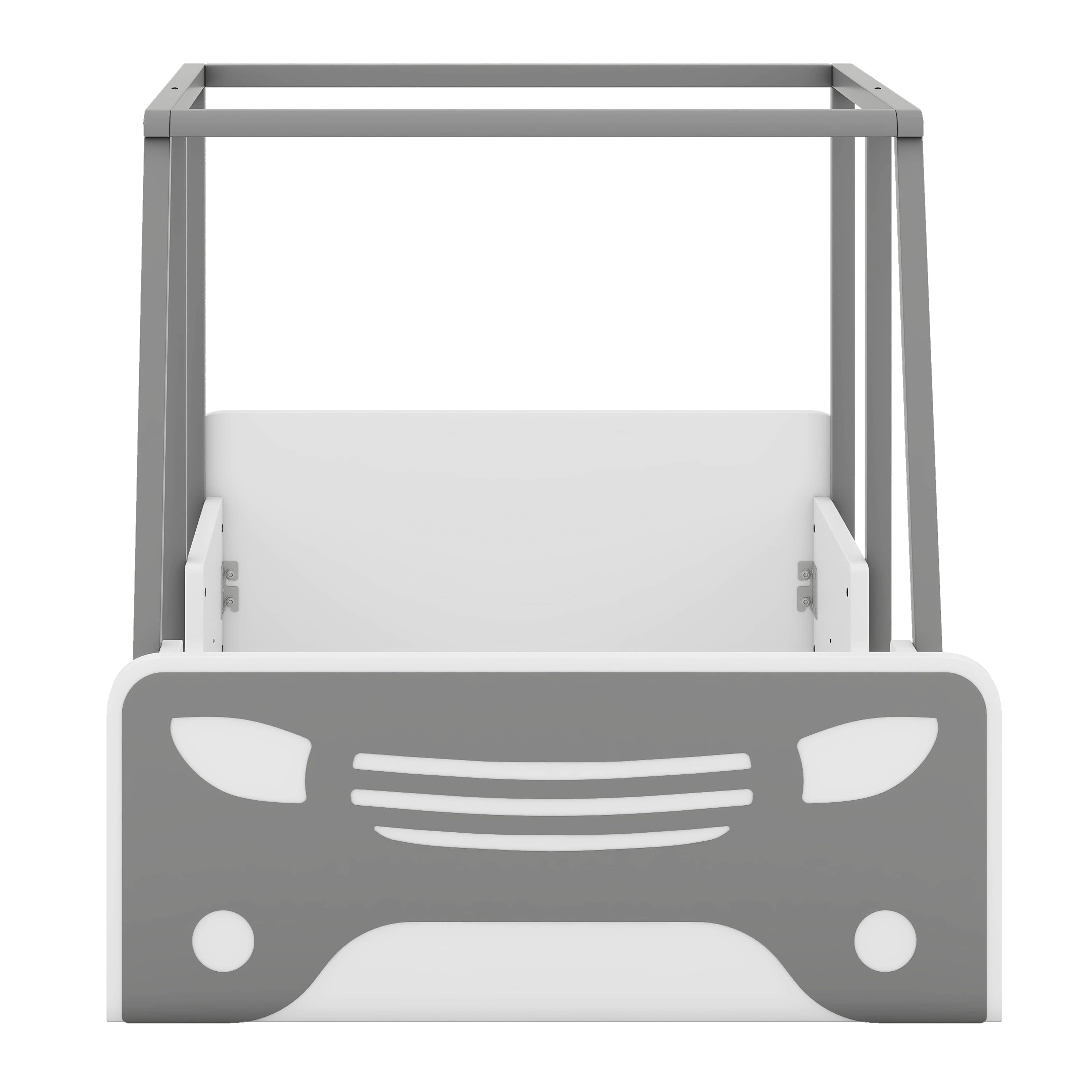 Harriet Bee Iyaunna Car-Shaped Bed Frame Twin Size With Wheels And Door ...