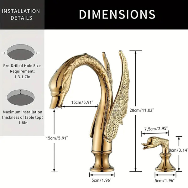 Senlesen Widespread 2-handle Bathroom Faucet & Reviews | Wayfair