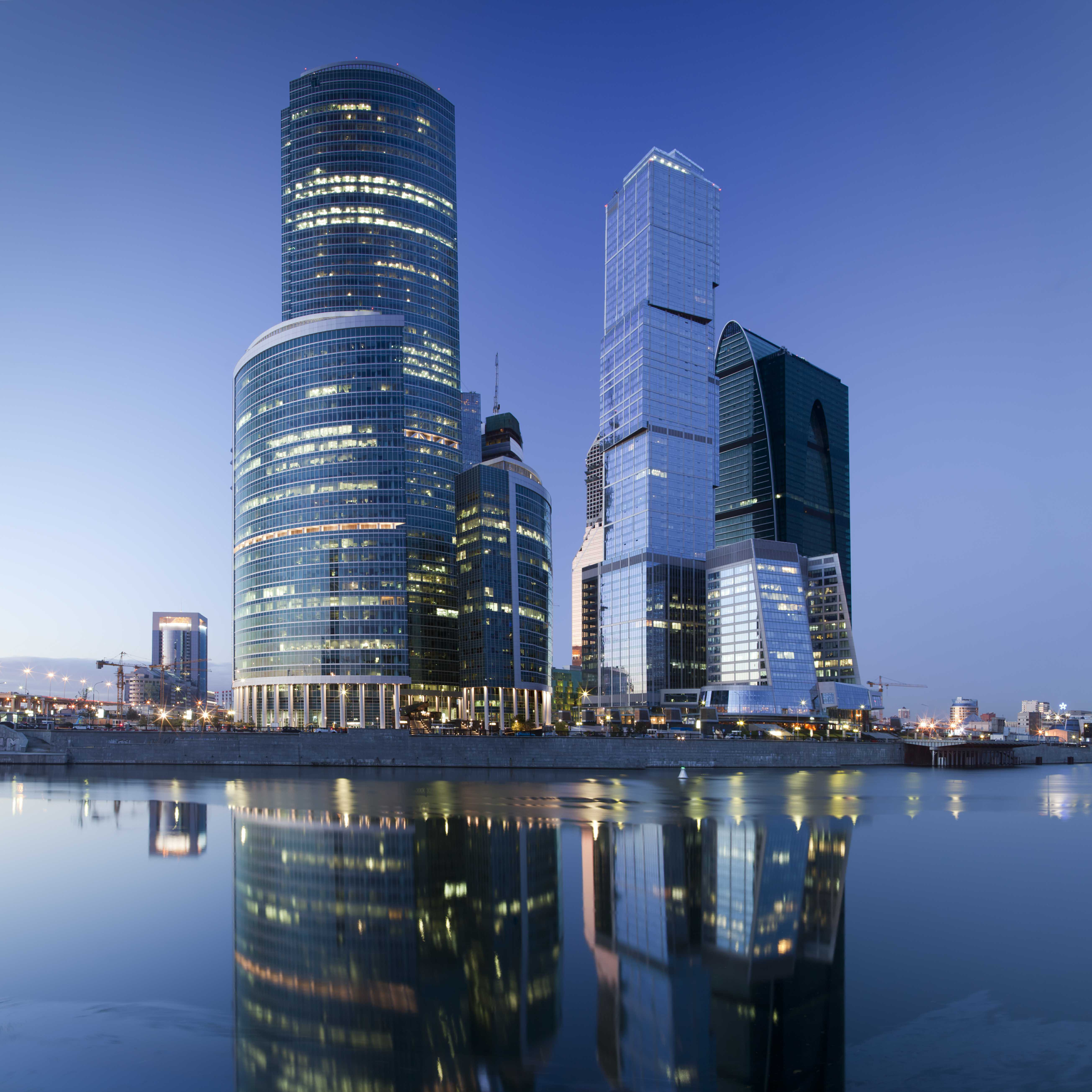 Ebern Designs Moscow Business Center by Dvu - Wrapped Canvas Photograph ...