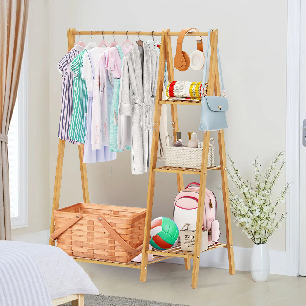 Latitude Run® Versatile Multi-Functional Clothes Rack For Bedroom ...