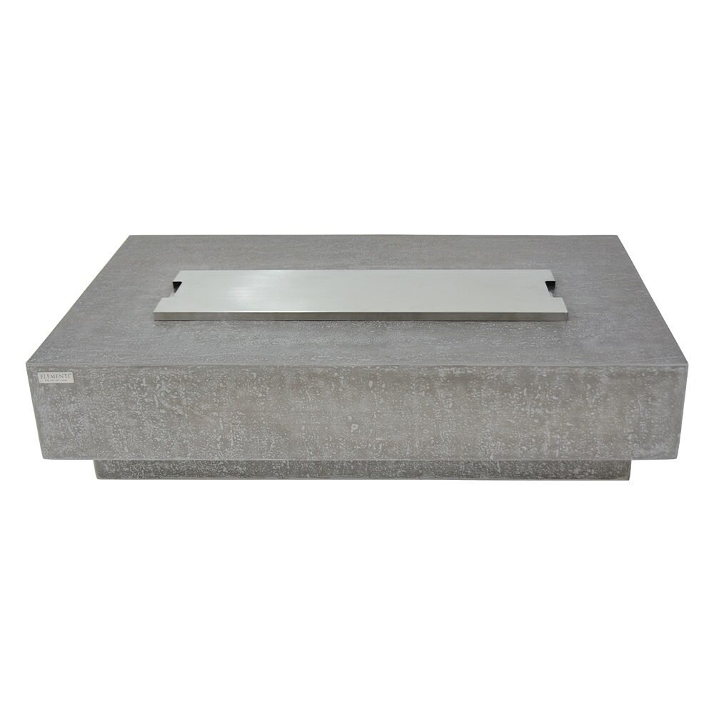 Orren Ellis Hampton 56" Liquid Propane Concrete Fire Table, Light Grey ...
