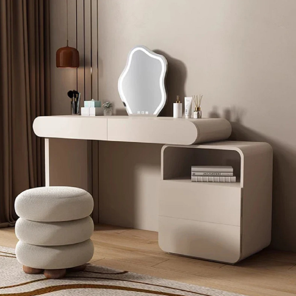 Glamour Furnishings Apartment Black Dressing Table Wood Minimalist ...