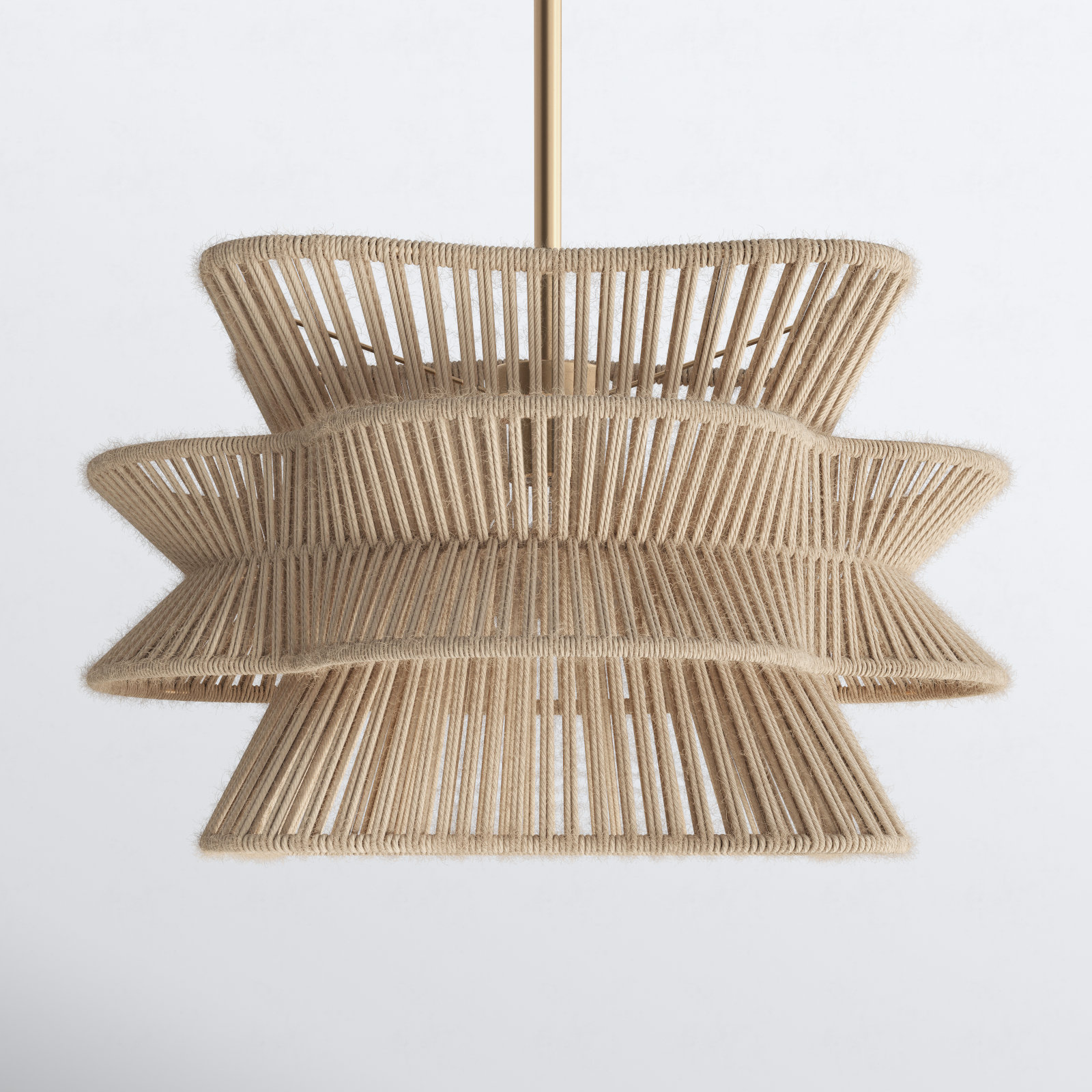 Joss & Main Towne 1 - Light Dimmable Woven Rope Pendant & Reviews ...