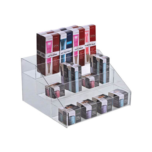 Azar Displays Three-Tier Shelf Step Display for Pegboard and Slat wall ...