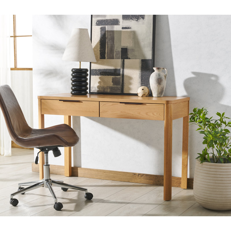 Joss & Main Tahani 2 Drawer Wood Desk & Reviews | Joss & Main