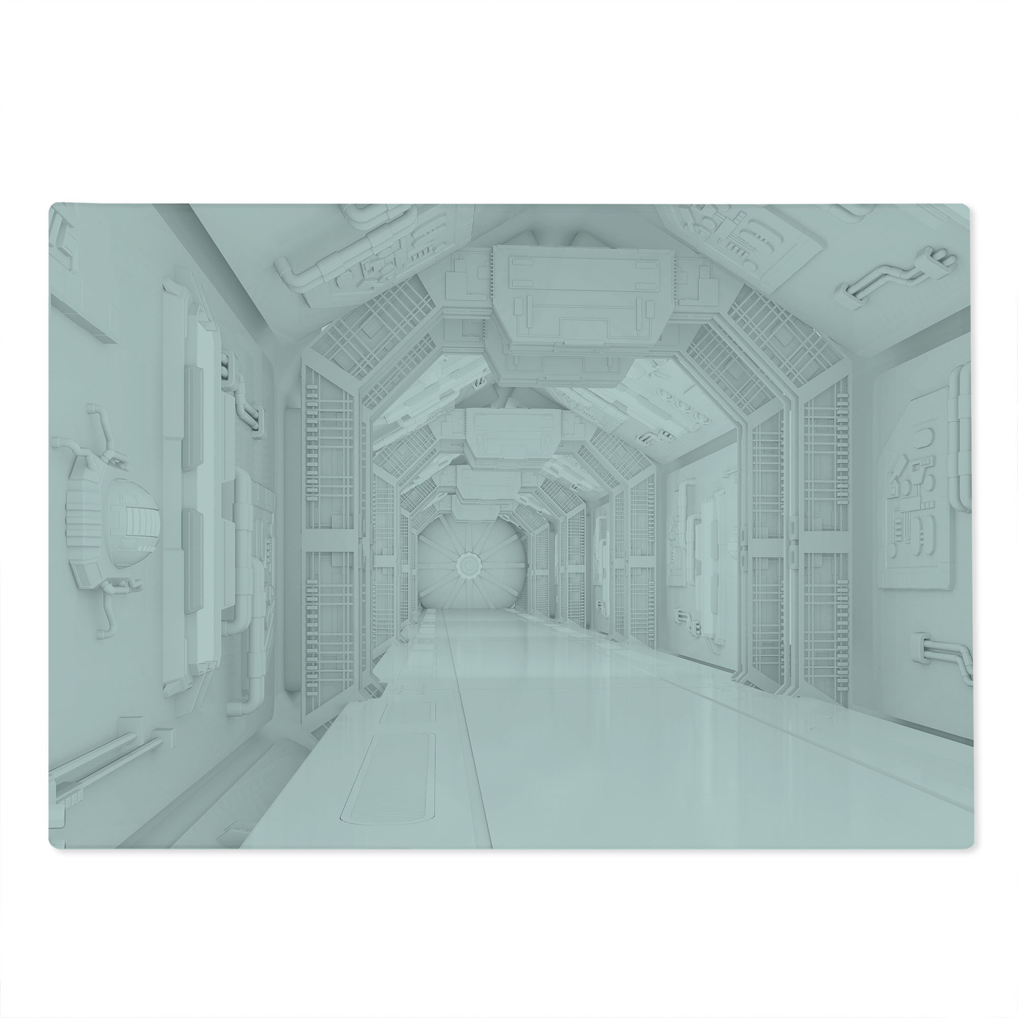 Ambesonne Outer Space Cutting Board Large Size Aliens Astronomy White ...