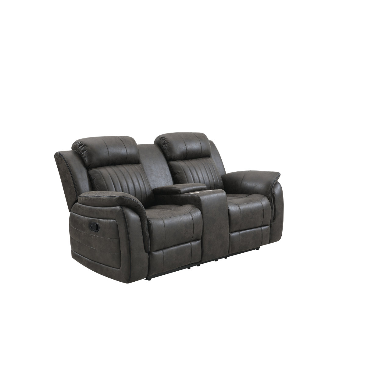 Latitude Run® STEBAN GREY CONSOLE RECLINING LOVESEAT | Wayfair