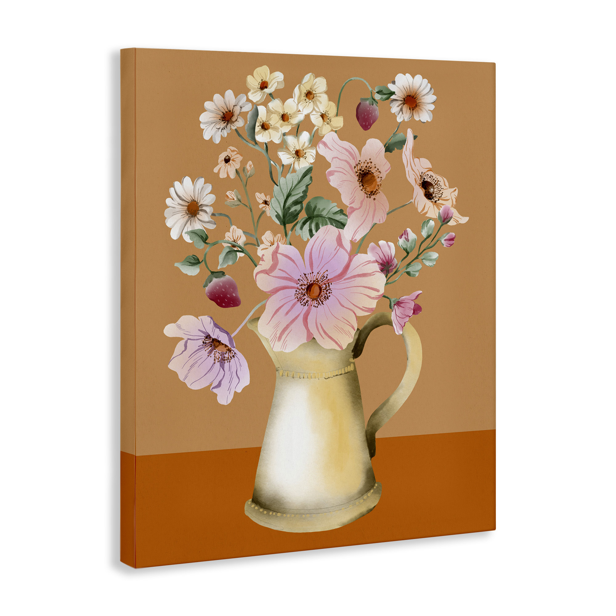 Winston Porter Garden Florals in Jug Canvas Wall Art by Kate Eldridge | Wayfair