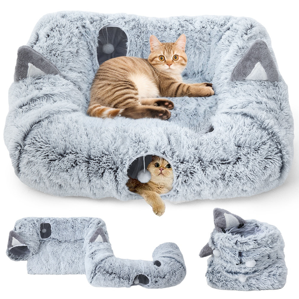 Archie & Oscar™ Collapsible Cat Tunnel With Cat Bed, Play Tube W ...