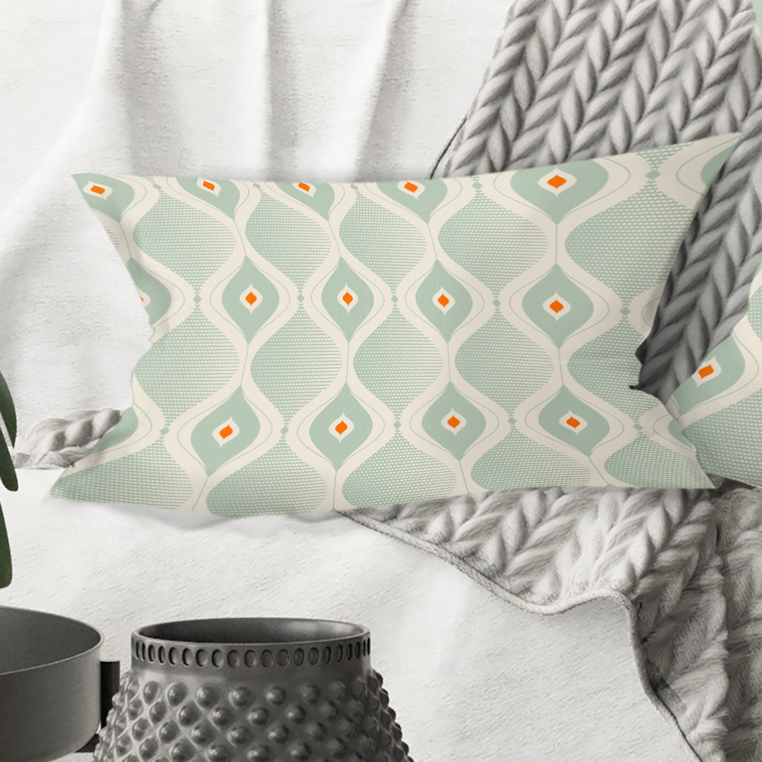 Design Art Retro Abstract Drops VII - Mid-Century ModernPrinted Throw ...