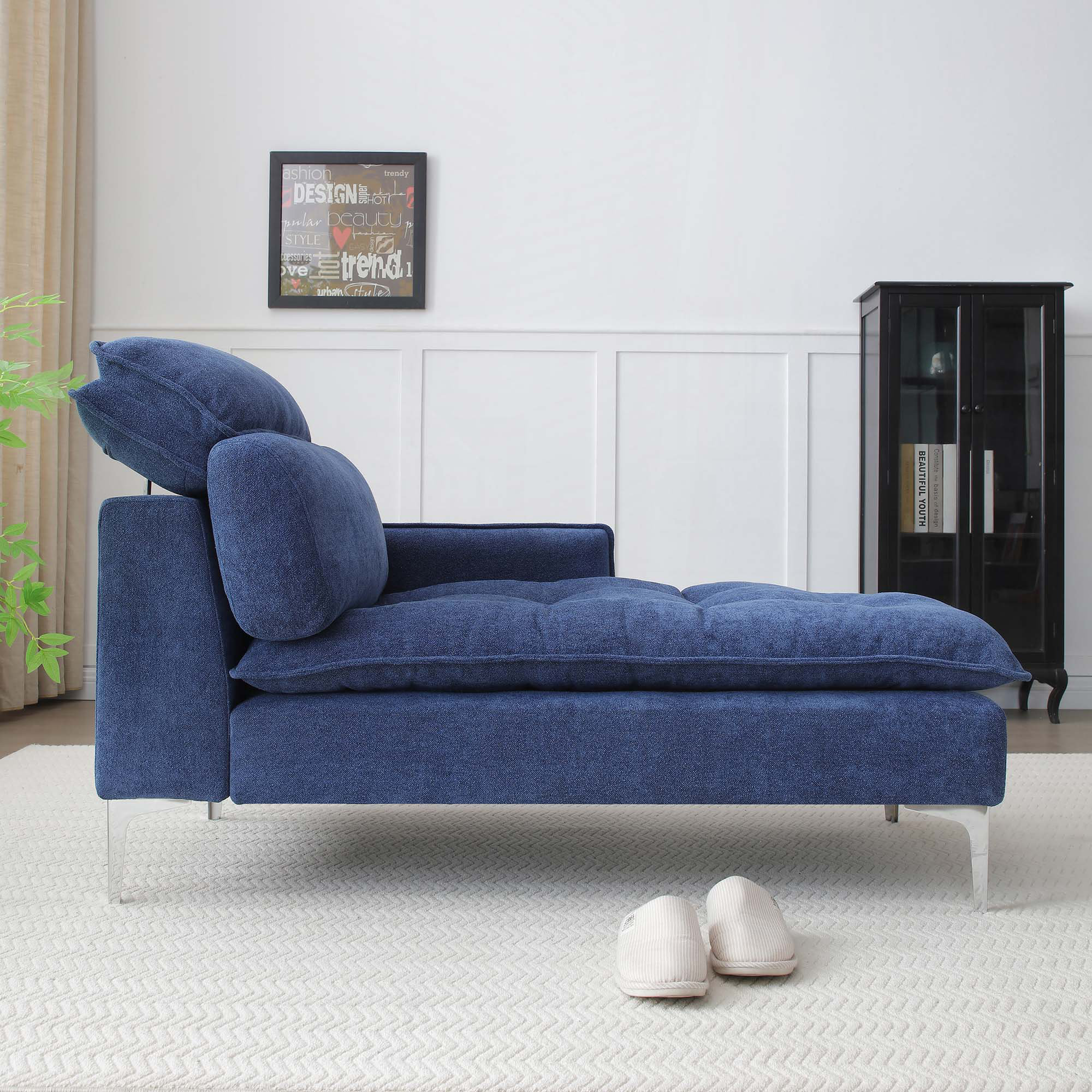 Orren Ellis Linen Upholstered Bench Chaise Lounge - Wayfair Canada