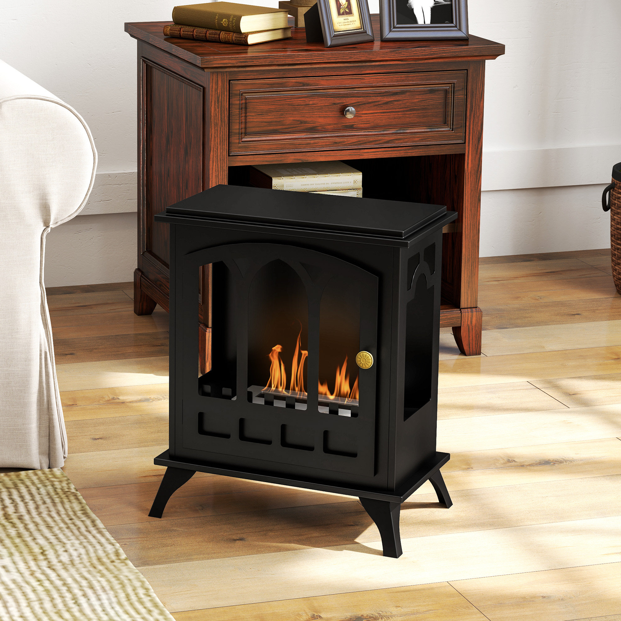 Lark Manor Canaday 45cm W Ethanol Fireplace | Wayfair.co.uk