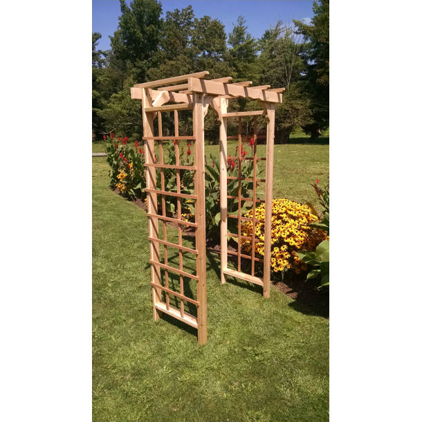 A&L Furniture Western Red Cedar 4 ft. Morgan Wood Arbor | Wayfair
