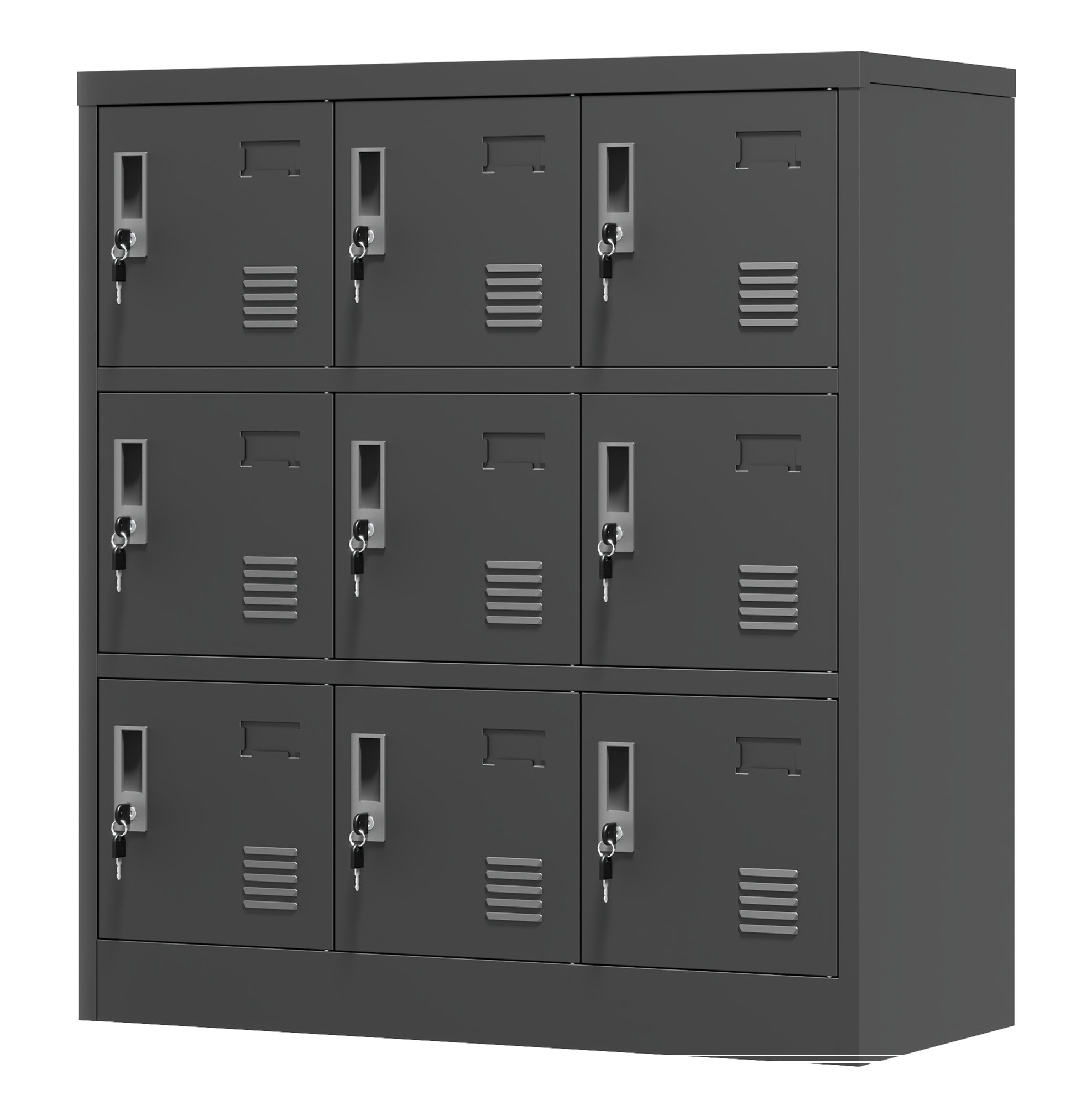 17 Stories 9-Door Employee Storage Locker, Metal Lockers for Office ...