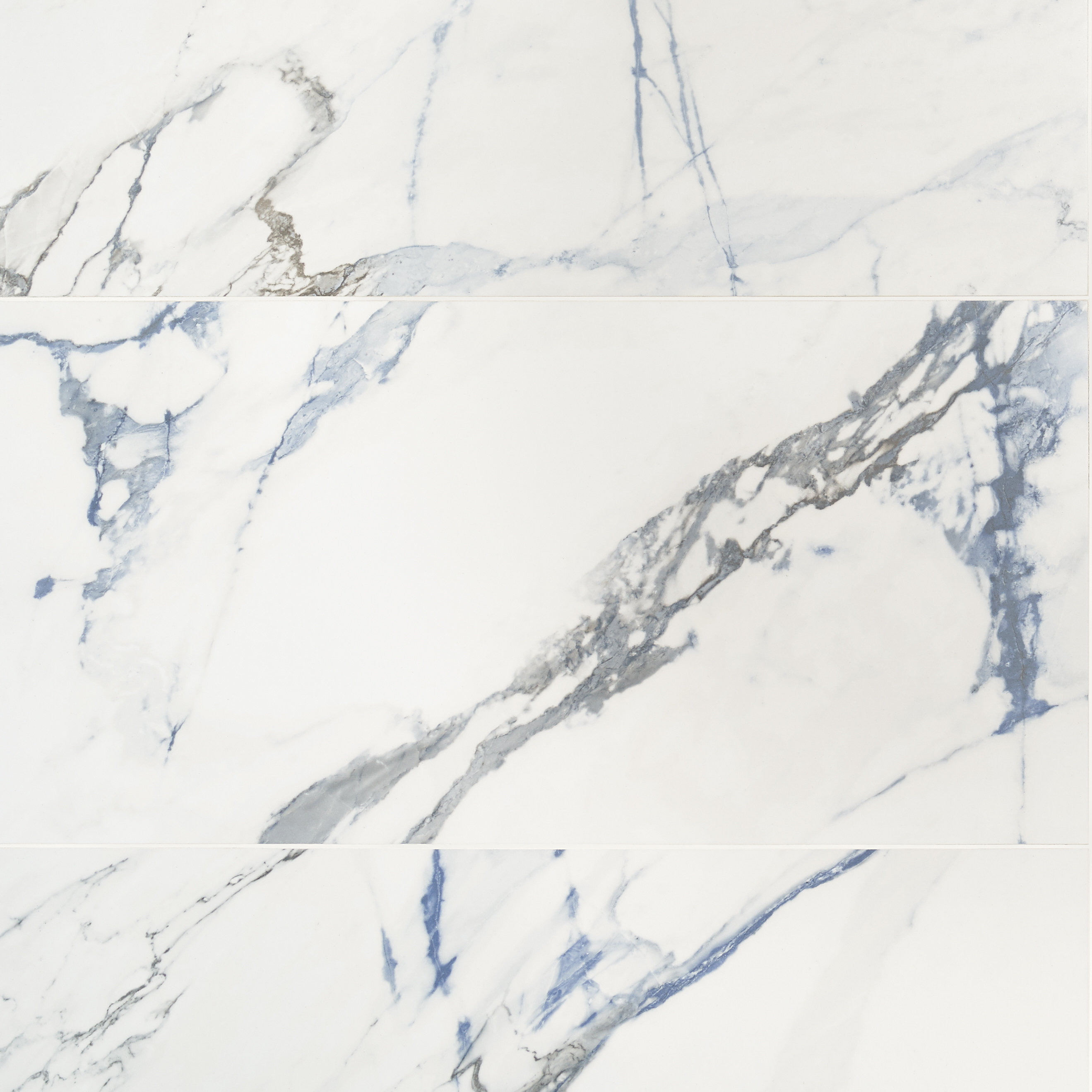 Bond Tile Calacatta Cobalt 12 in. x 24 in. Matte Marble Look Porcelain ...