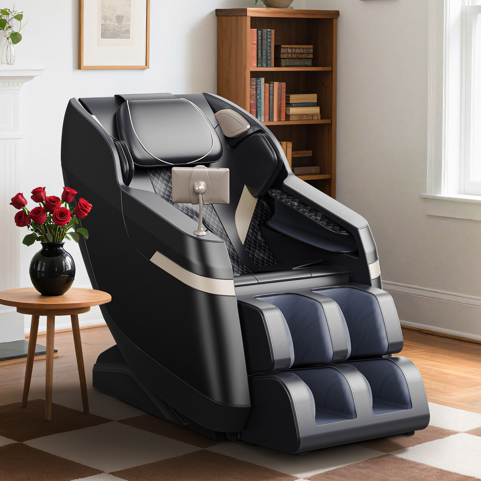 Inbox Zero Fauteuil de massage Laimas pour tout le corps avec coussins gonflables, Zero Gravity ...