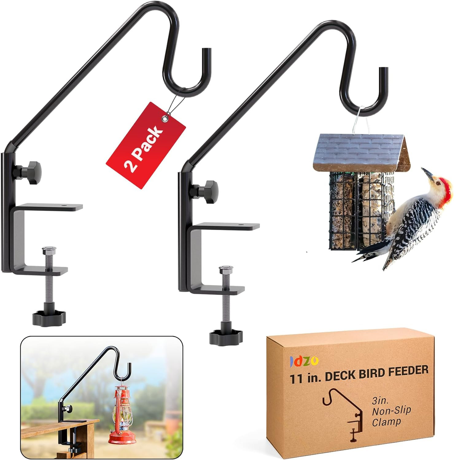 Bme Steel - Railing hook - Black - 11" 2pcs | Wayfair