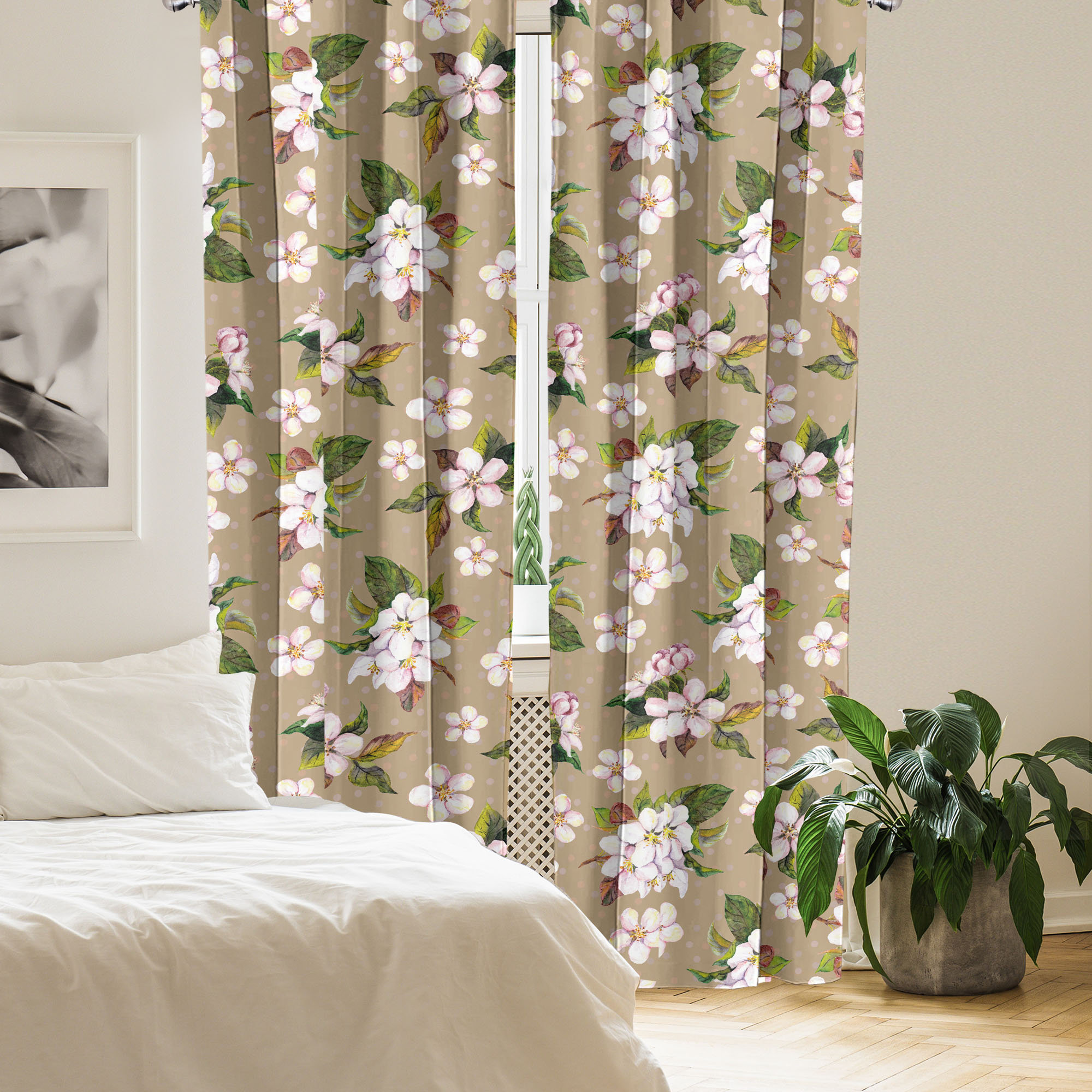 East Urban Home Capella Microfiber Semi-Sheer Curtain Pair | Wayfair