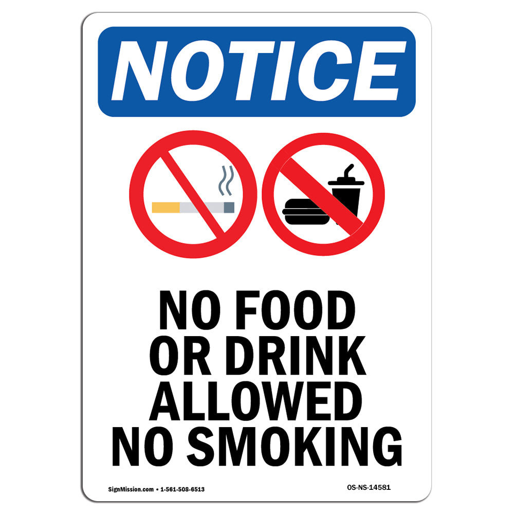 SignMission No Food or Drink Allowed Sign with Symbol | Wayfair