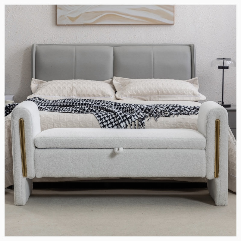 Mercer41 Elannie Teddy Upholstered Storage Bench | Wayfair