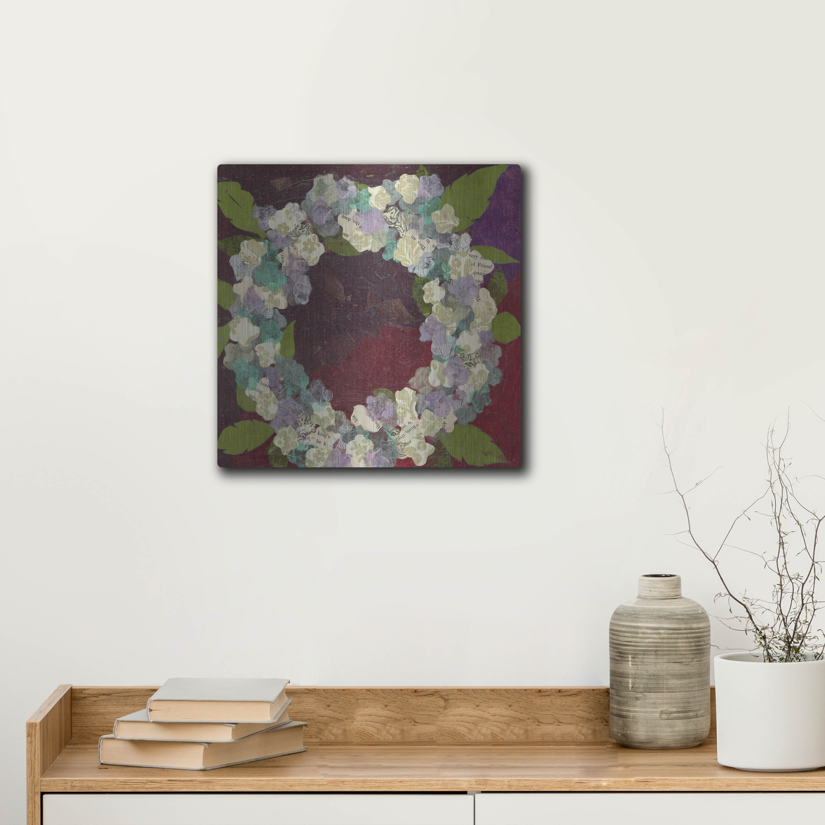 Winston Porter 'Winter Wreath' by Jeri Hauth Metal Wall Art | Wayfair