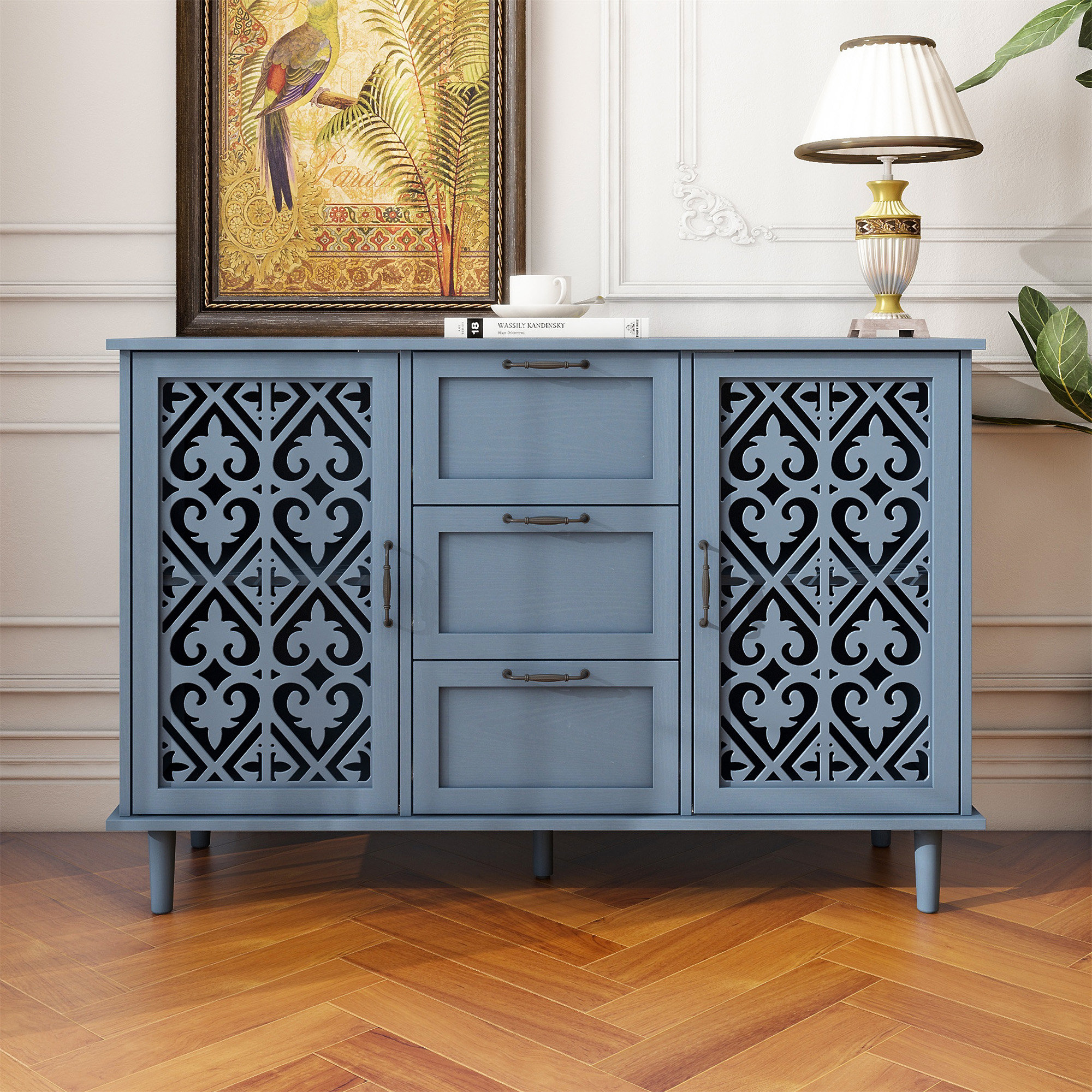 Astoria Grand Bern 2 Door 3 Drawer Cabinet | Wayfair