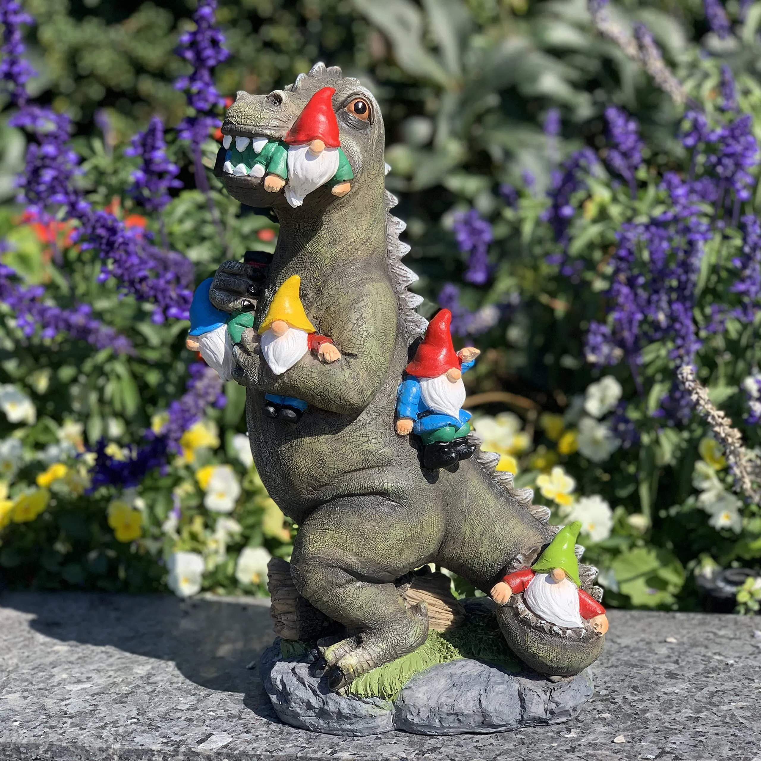 Trinx Dinosaur Gnome Garden Statues for Autumn and Winter Garden ...