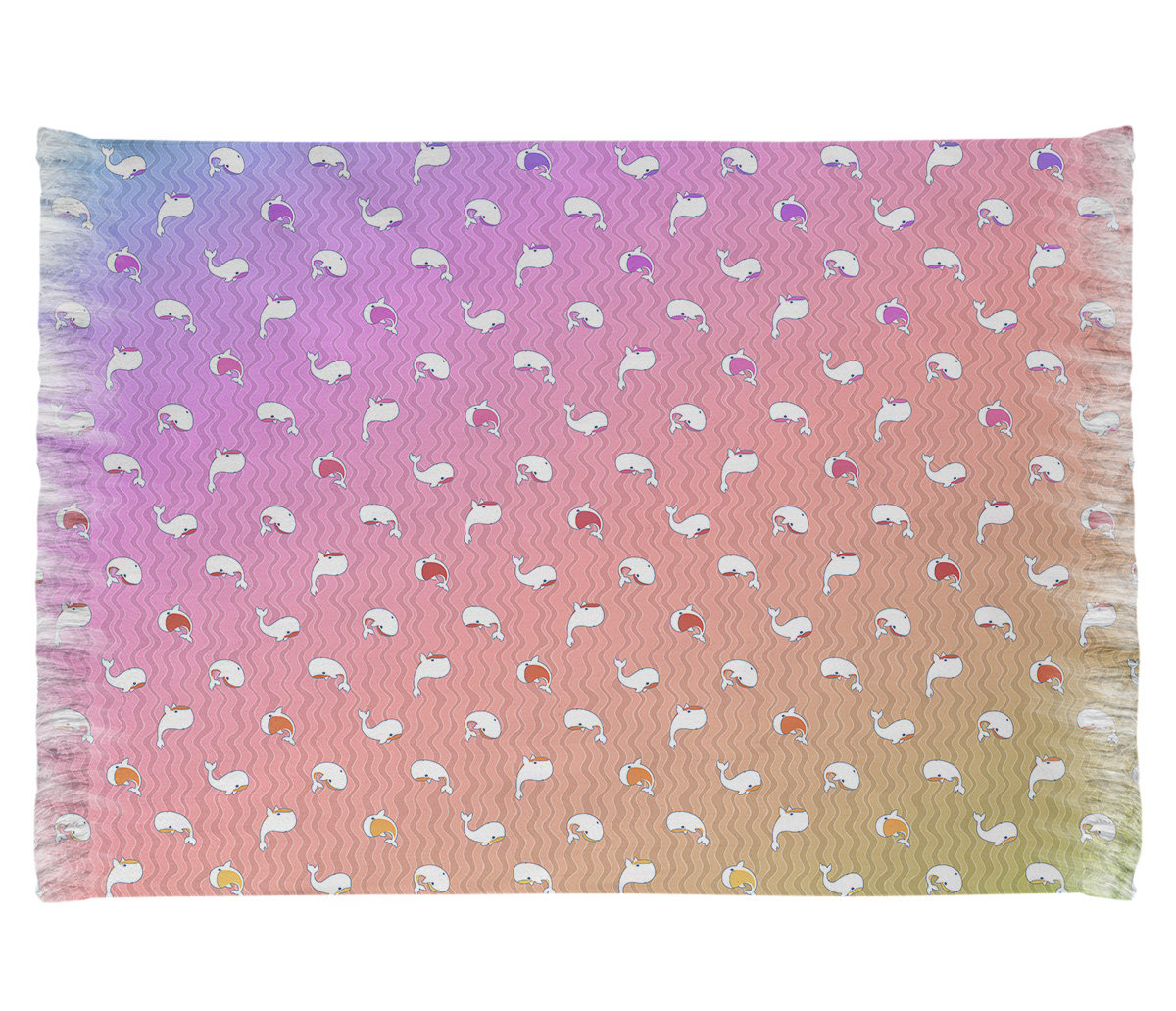 East Urban Home Whales Purple/Red Area Rug - Wayfair Canada