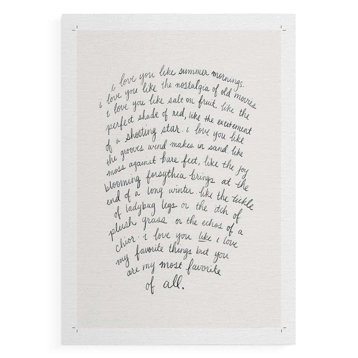 Renditions Gallery Letter to a Lover I -Canvas Print Only - NOT FRAMED ...