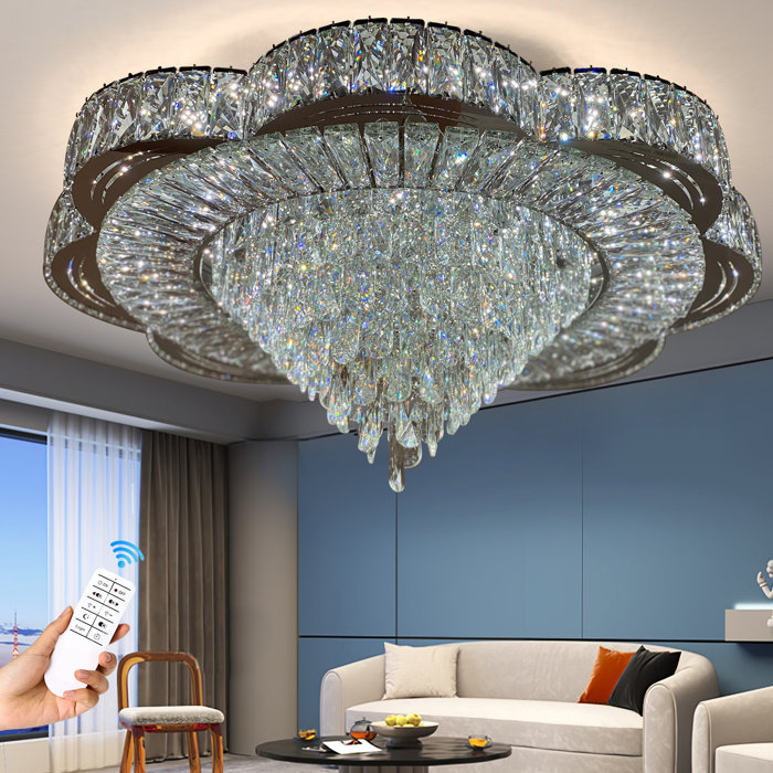 Rosdorf Park Idar 32inch Modern Empire Premium K9 Crystal Chandelier ...