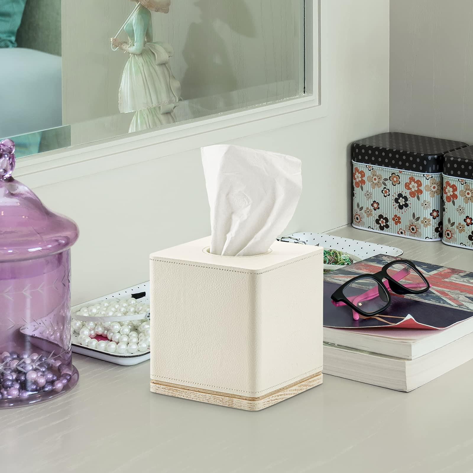 Rosecliff Heights Tissue Box Cover Square Resin Tissue Holder For Home ...